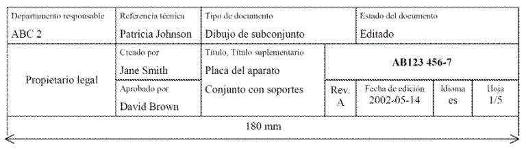 8.03. Cuadro de Rotulación (UNE-EN ISO 7200:2004) - DibujoIndustrial.es